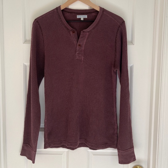 J. Crew | Shirts | J Crew Wallace Barnes Thermal Henley Plum Small | Poshmark